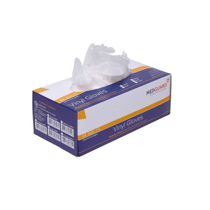 Medguard Vinyl Powder Free Gloves - Clear (200 x 10) | Medguard