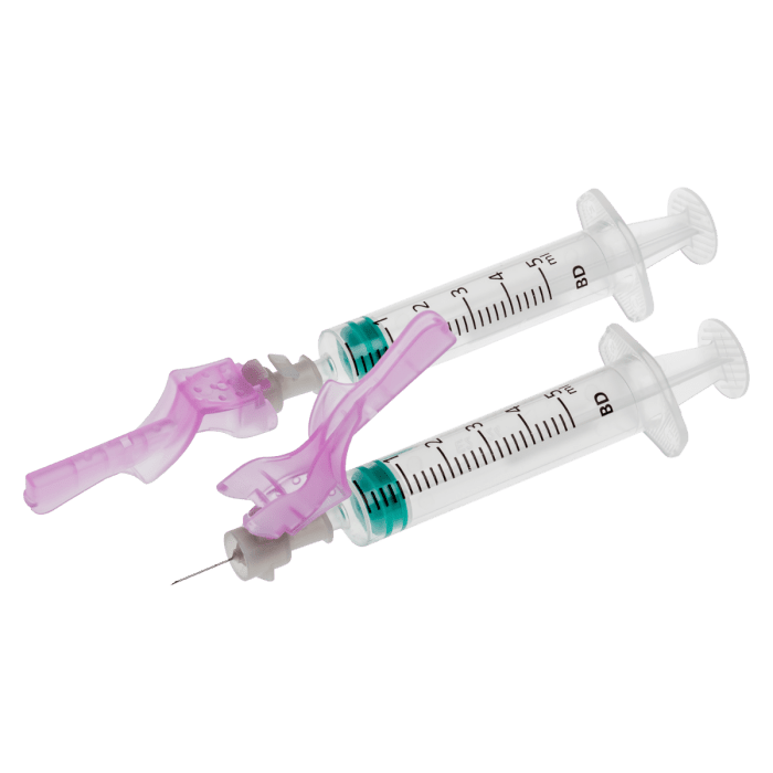 BD Eclipse Hypodermic SAFETY Needles 27G Grey x 1/2" (100)